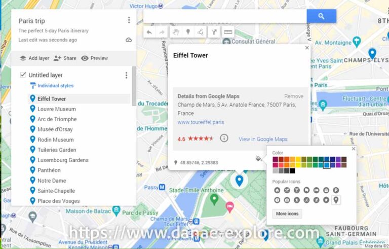 How to plan a trip using Google MyMaps - Danae-explore