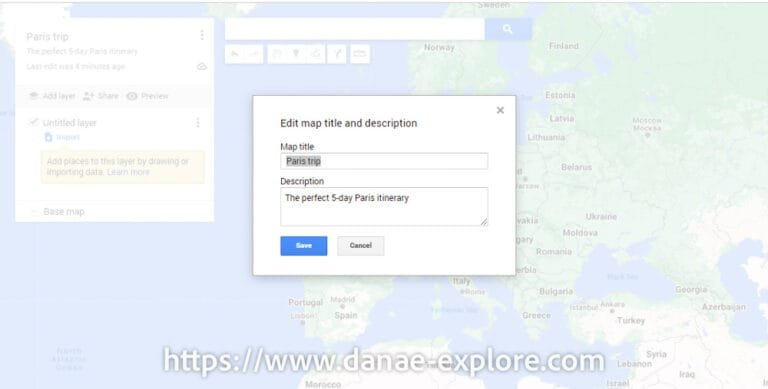 How to plan a trip using Google MyMaps - Danae-explore