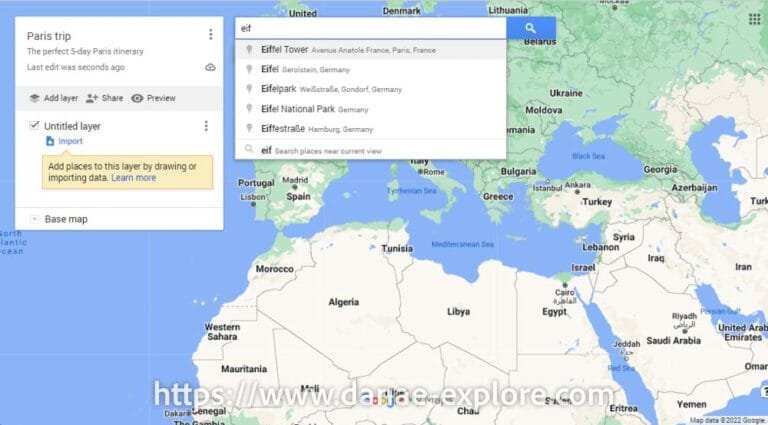 How to plan a trip using Google MyMaps - Danae-explore