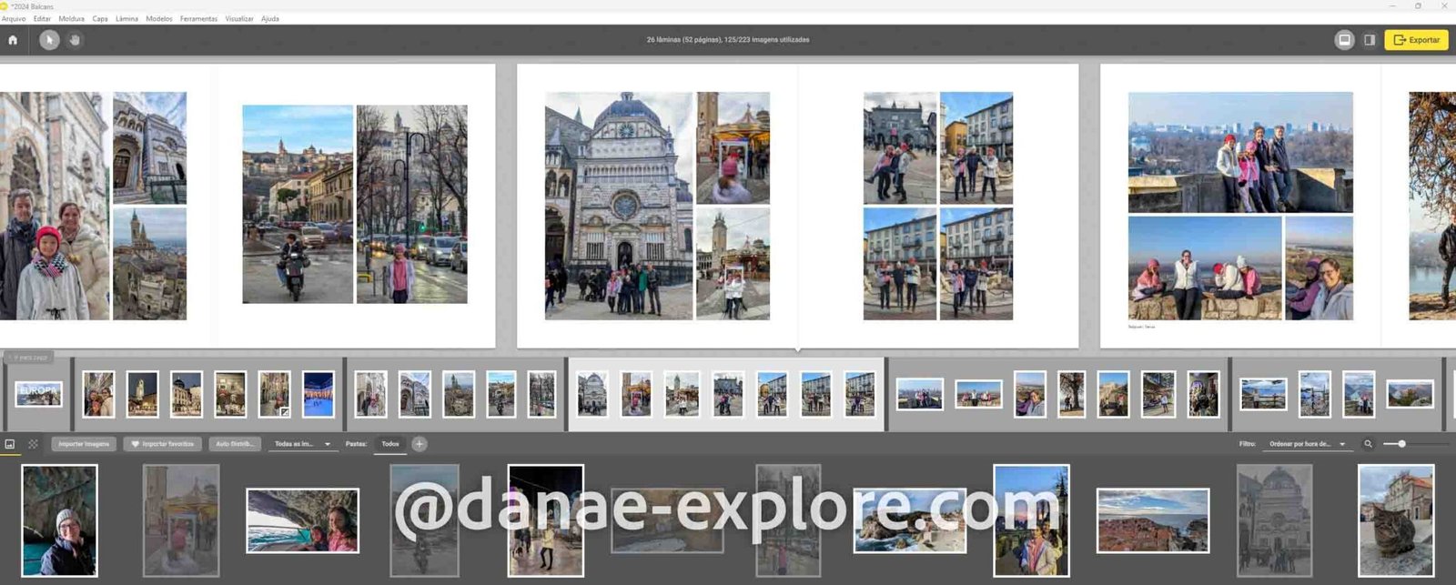 Como fazer um álbum de fotos de viagem - Danae-explore
